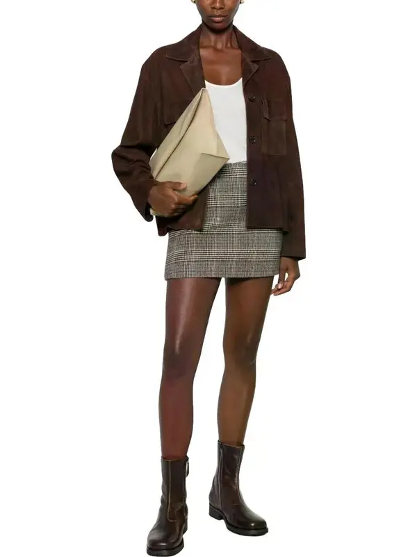 Ermanno Scervino Check-pattern Mini Skirt - Brown