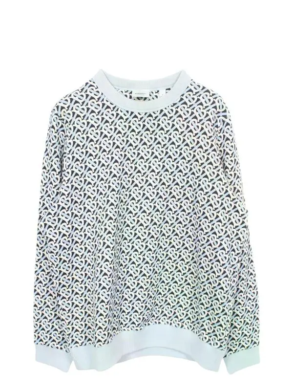 Burberry Tb Monogram Print Sweatshirt - Blue