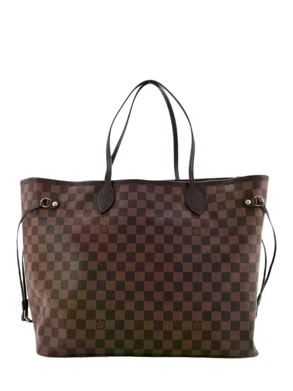 LOUIS VUITTON Damier Ebene Neverfull Gm Tote Bag - Brown