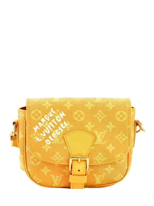 LOUIS VUITTON Montsouris Messenger Bag Limited Edition Marque Deposee Monogram Canvas Crossbody Bag - Yellow