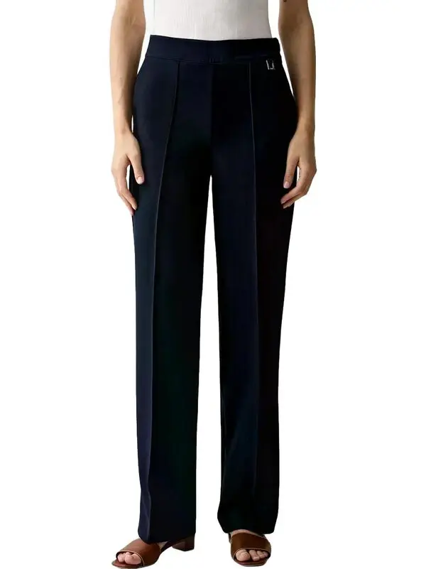 JOOP! Pressed Crease Logo Plaque Trousers - Blue