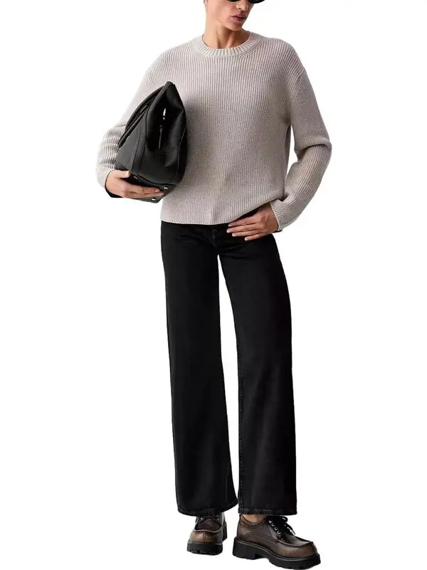 Marc O'polo Ribbed Knit Crew Neck Sweater - Neutrals
