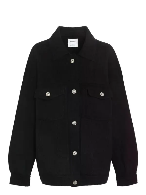 BARRIE Oversized Button-up Jacket - Black