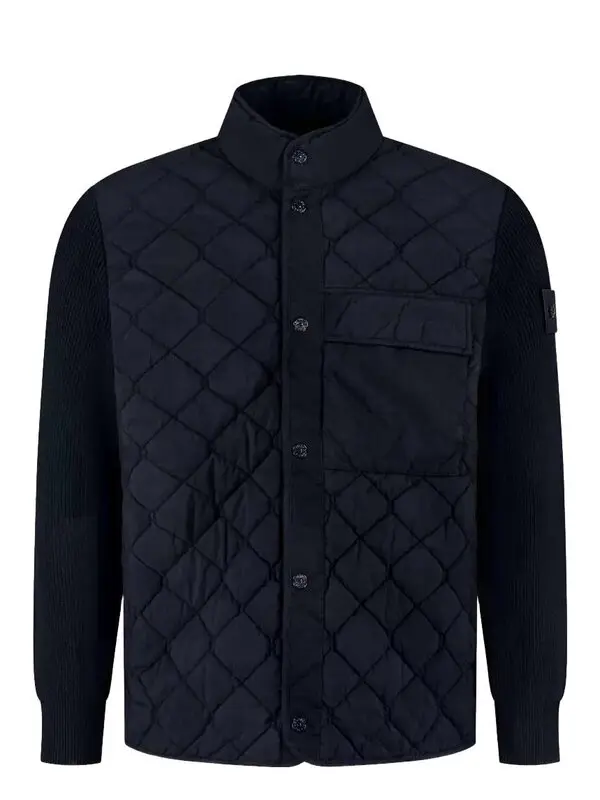 Stone Island Quilted Panelled Jacket - Black