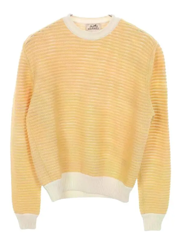 Hermès Striped Knit Sweater - Yellow
