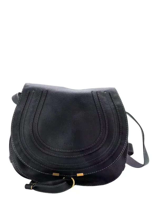 Chloé Marcie Leather Medium Crossbody Bag - Black