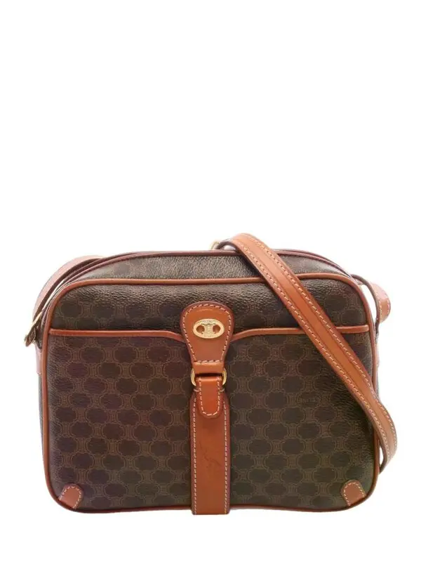 Celine 2000s Macadam Shoulder Bag - Brown