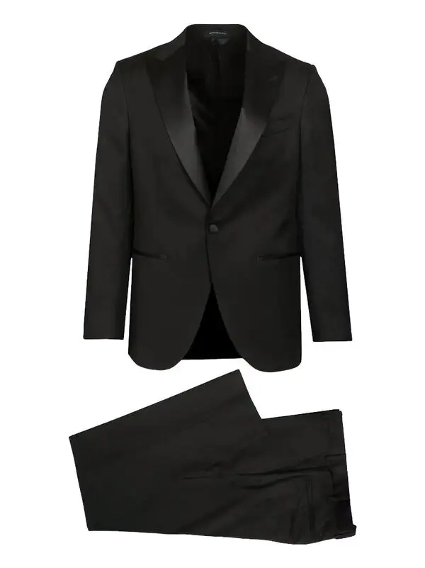 AL DUCA D’AOSTA 1902 Peak-lapel Wool Suit - Black