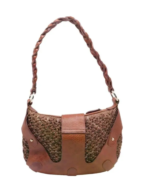 Valentino Garavani Vlogo Crochet Shoulder Bag - Brown