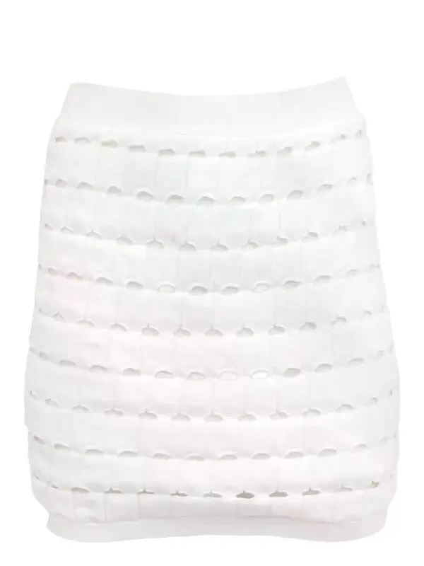 IRO PARIS Open-knit Mini Skirt - White
