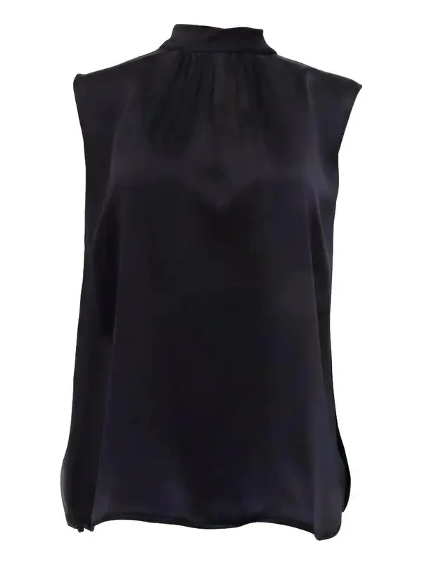 Max Mara Sleeveless High Neck Top - Black