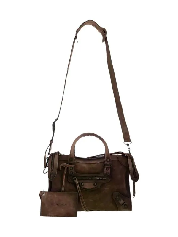 Balenciaga Medium Leather Tote Bag - Brown