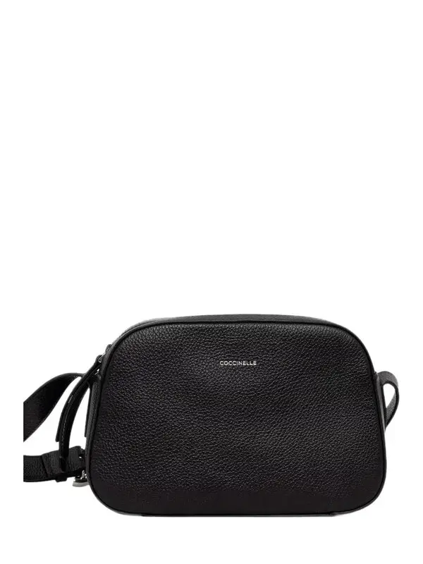 COCCINELLE Grainy Leather Shoulder Bag - Black