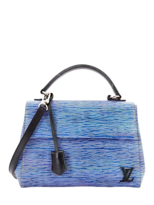 LOUIS VUITTON Epi Leather Cluny Top Handle Bag Bb Satchel - Blue