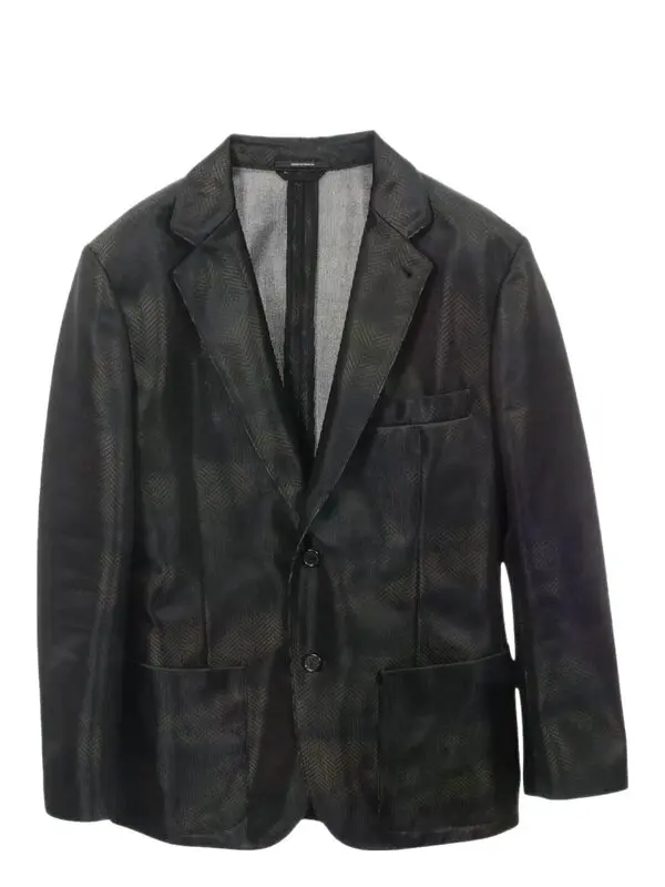 Hermès 2010s Buttoned Blazer - Black