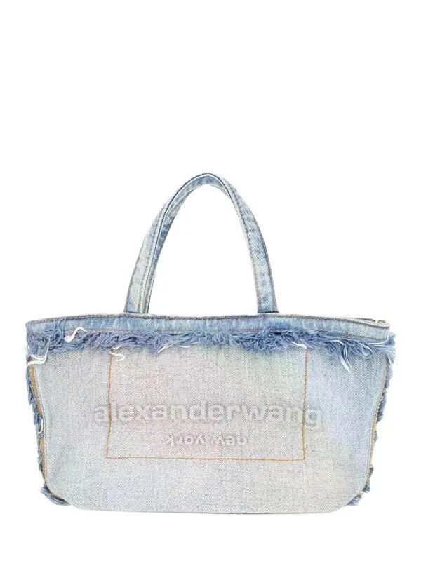 Alexander Wang Frayed Denim Tote Bag - Blue