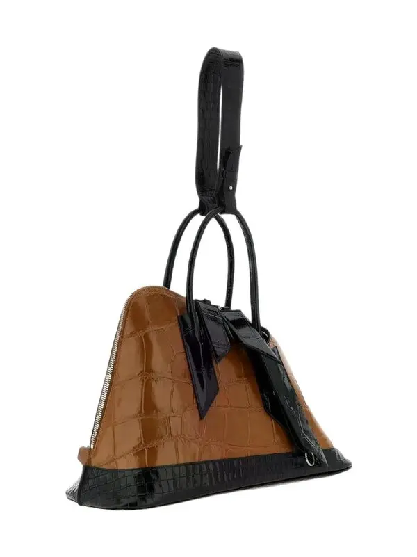 Attico La Sant Ambroeus Crocodile-effect Tote Bag - Brown