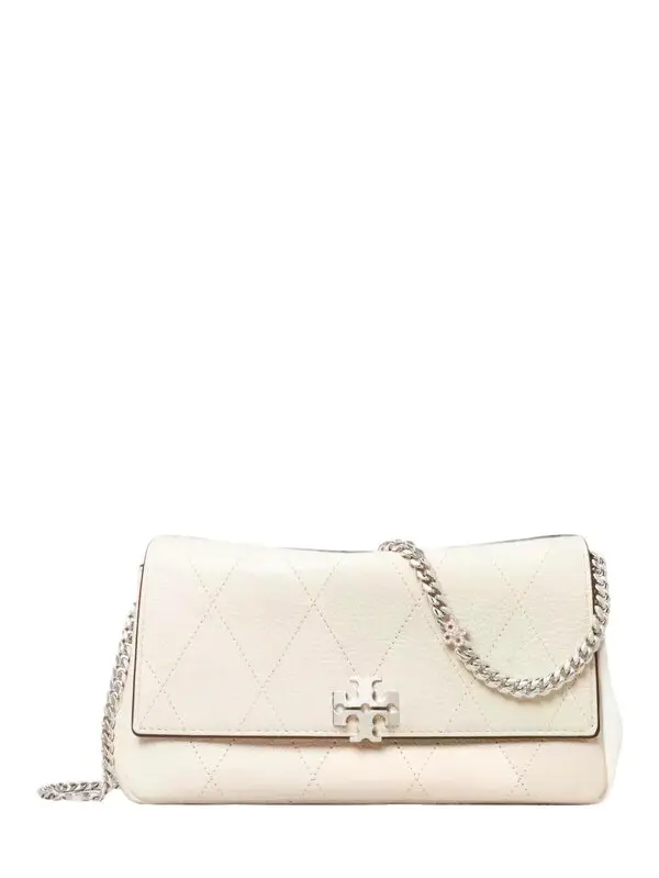 Tory Burch Charlie Quilted Chain Crossbody Bag - Neutrals