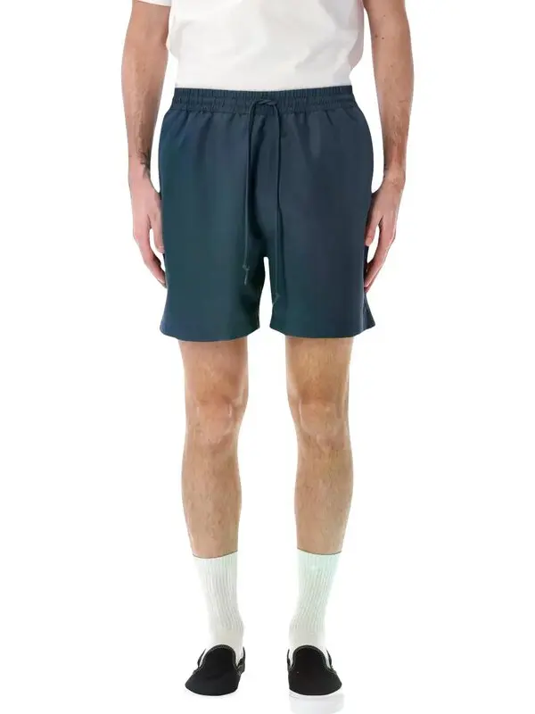 Carhartt Work In Progress Logo Embroidered Swim Shorts - Blue