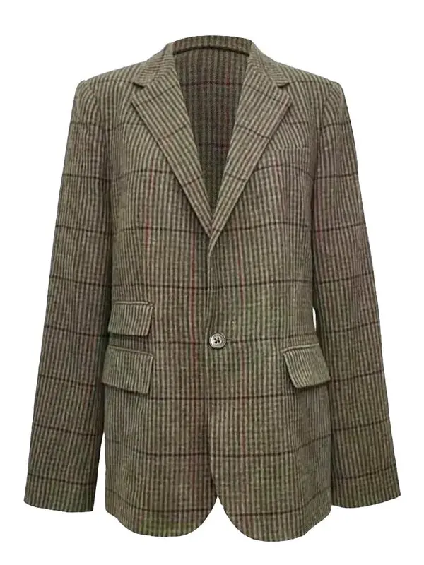 Ralph Lauren Houndstooth Single-breasted Jacket - Brown