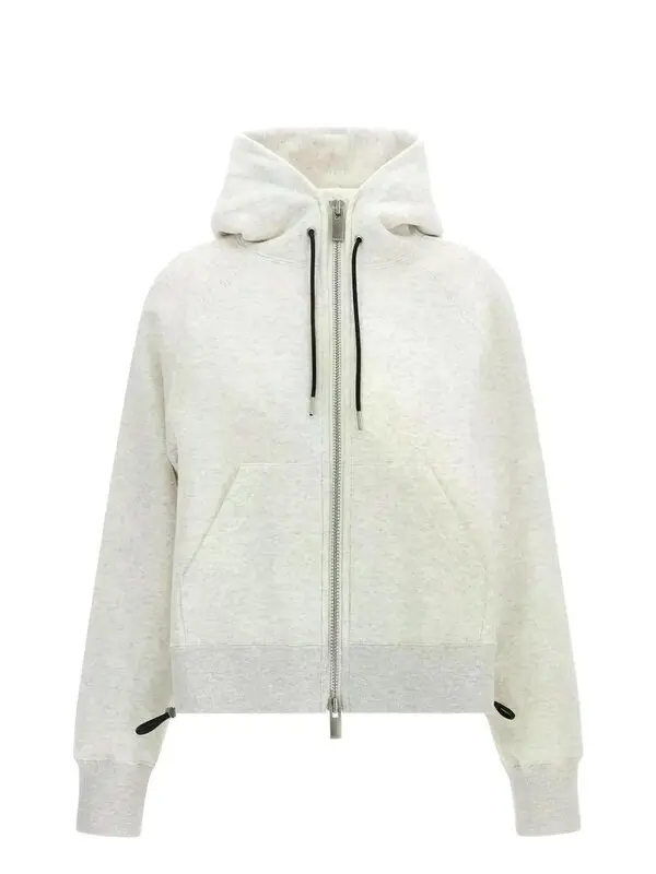 Sacai Zip-up Flared Hoodie - Neutrals