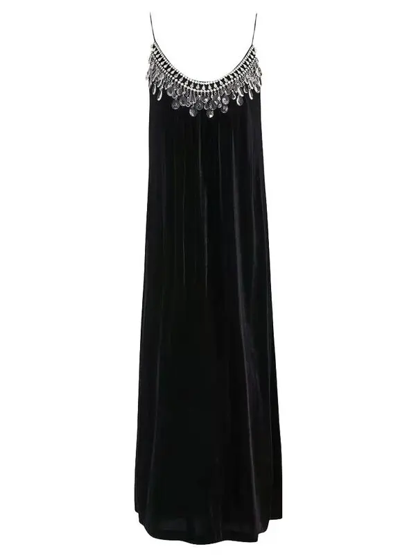 Zimmermann Crystal-embellished Velvet Midi Dress - Black