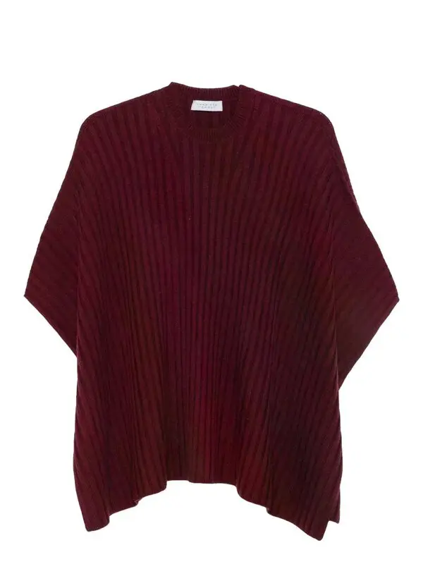 Gabriela Hearst Ribbed-knit Poncho - Red