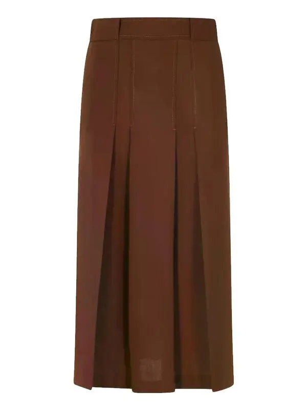 SEMICOUTURE Janette Midi Skirt - Brown