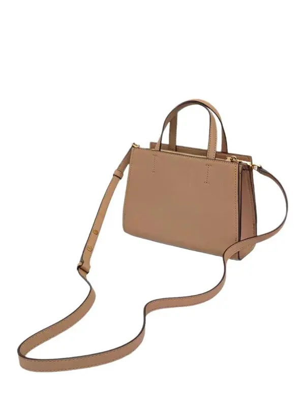 Dkny Avril Logo-plaque Mini Tote Bag - Brown