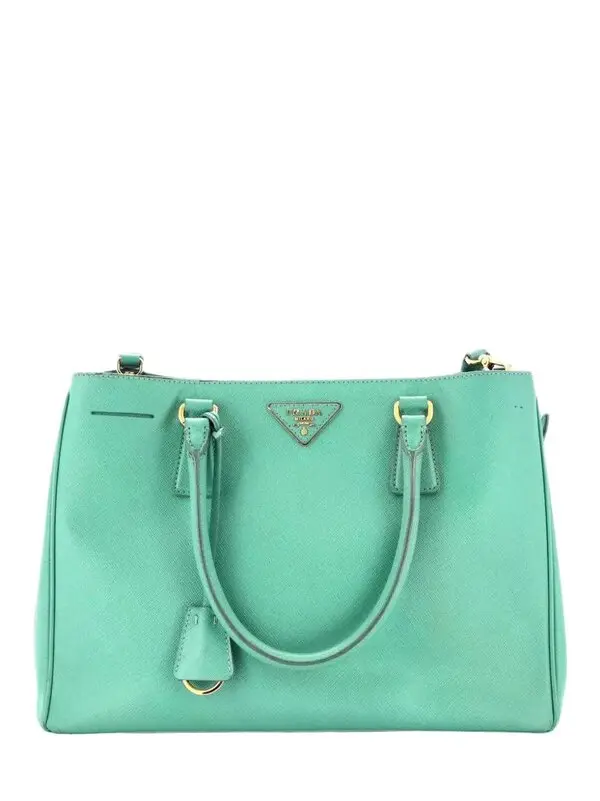 Prada Saffiano Leather Medium Tote Bag - Blue