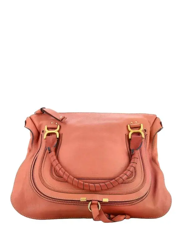 Chloé Marcie Leather Large Shoulder Bag - Pink