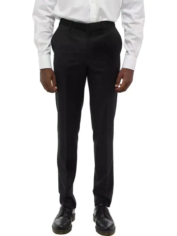 Corneliani Tailored Trousers With Pressed Crease And Welt Pockets - Black
