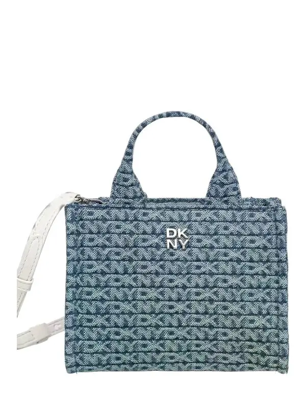 Dkny Logo Pattern Tote Bag - Blue