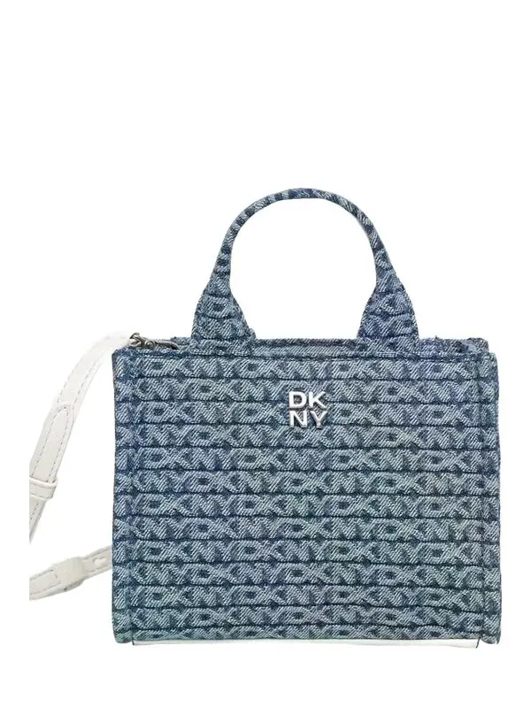 Dkny Logo Pattern Tote Bag - Blue