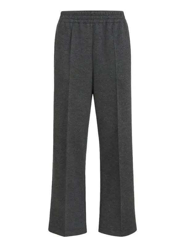 Brunello Cucinelli Techno Cotton And Cashmere Interlock Track Trousers - Grey