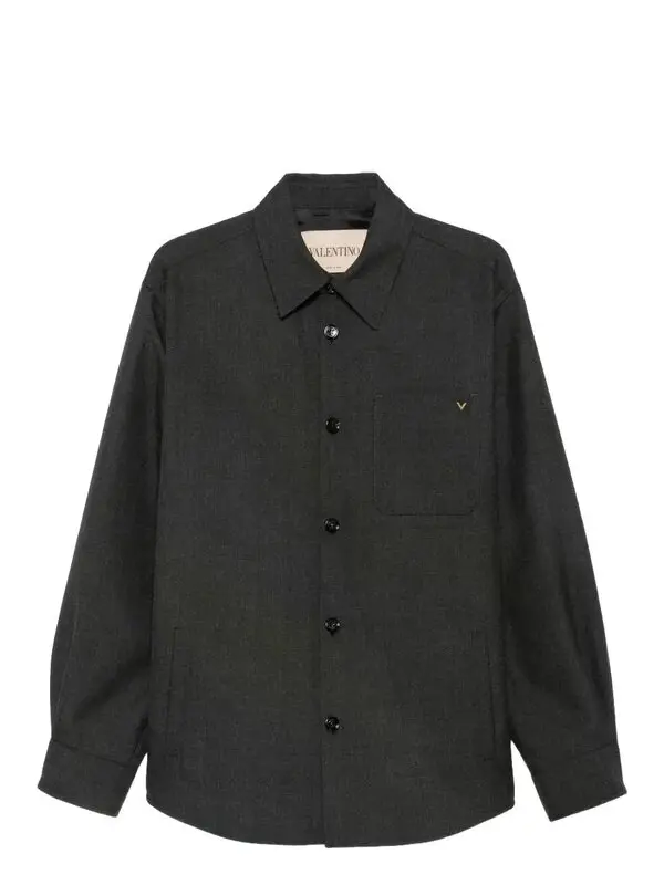 Valentino Garavani Vlogo Signature Patch-pocket Jacket - Grey