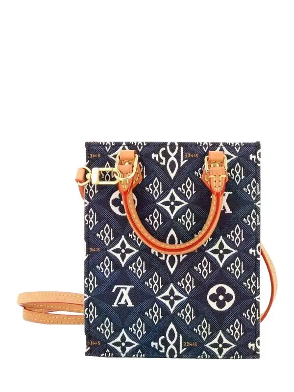LOUIS VUITTON Petit Sac Plat Bag Limited Edition Since 1854 Monogram Jacquard - Blue