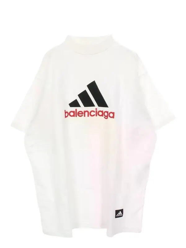 Balenciaga X Adidas 2000 Logo-embroidered T-shirt - White