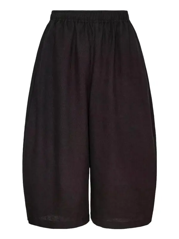 RENLI SU Embroidered Wide-leg Trousers - Black