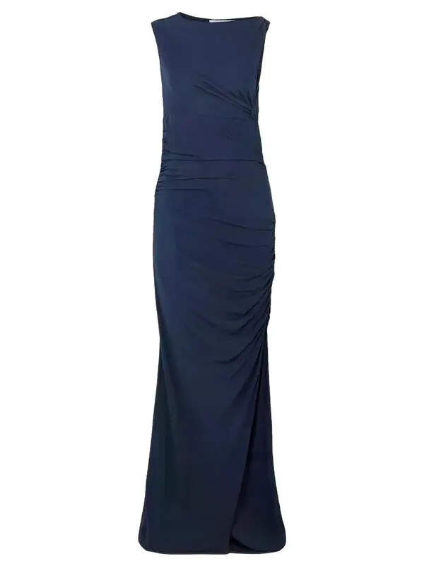 Christopher Esber Gathered Maxi Dress - Blue
