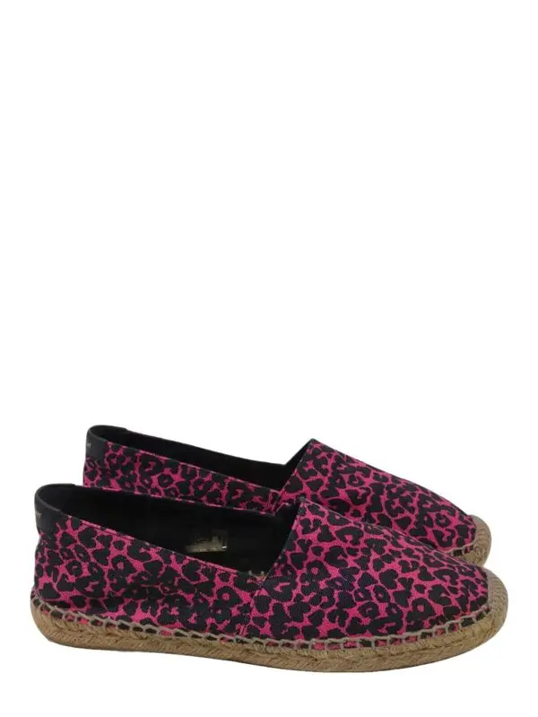 Saint Laurent Animal-print Espadrilles - Pink
