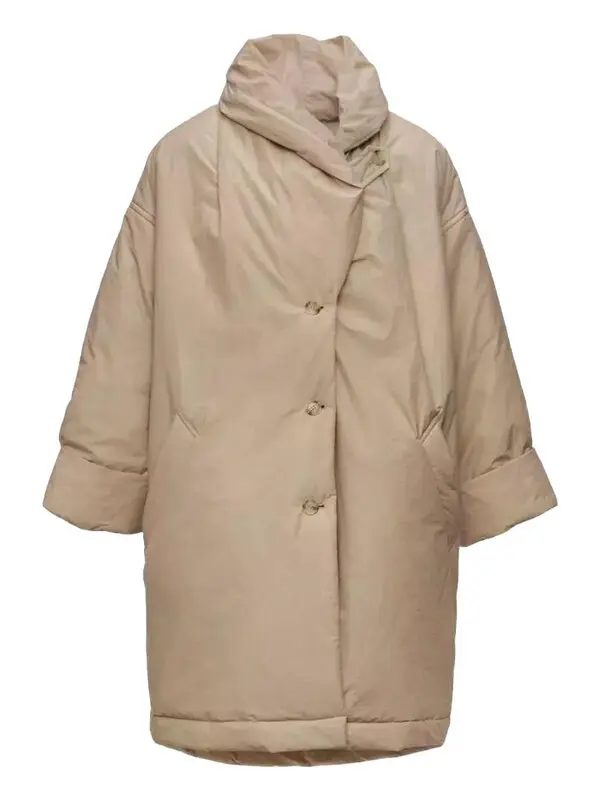 Magda Butrym Padded High-neck Coat - Neutrals