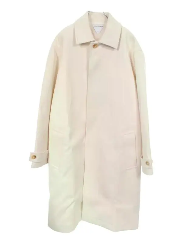 Bottega Veneta 2010s Buttoned-cuff Single-breasted Coat - Neutrals