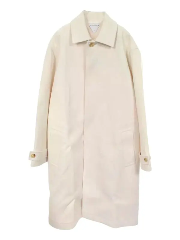 Bottega Veneta 2010s Buttoned-cuff Single-breasted Coat - Neutrals