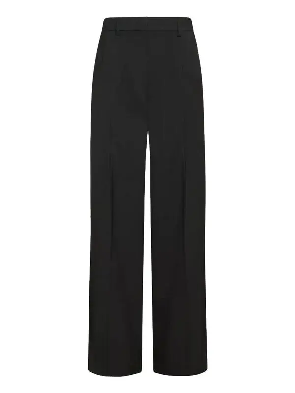 Momoni Pressed Crease Straight-leg Trousers - Black