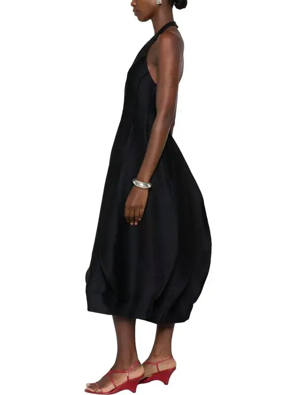 RÓHE Halterneck Balloon Midi Dress - Blue