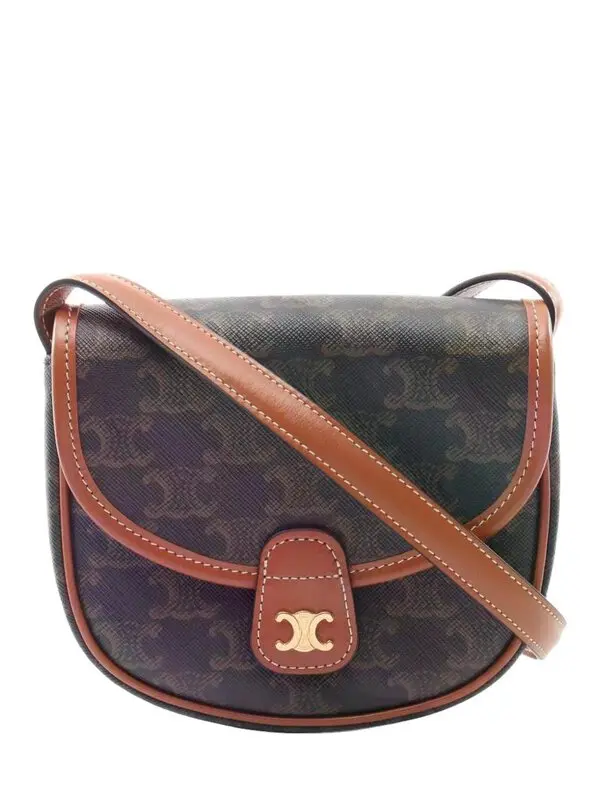 Celine Mini Triomphe Besace Shoulder Bag - Brown