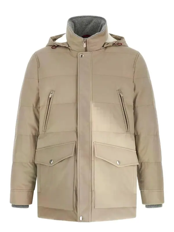 Brunello Cucinelli Quilted Hooded Parka - Neutrals