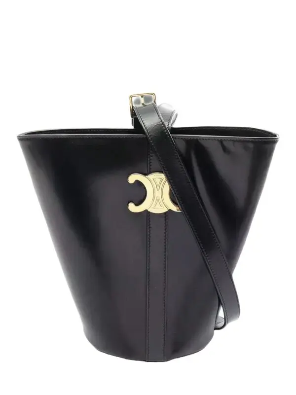 Celine Triomphe Bucket Bag - Black