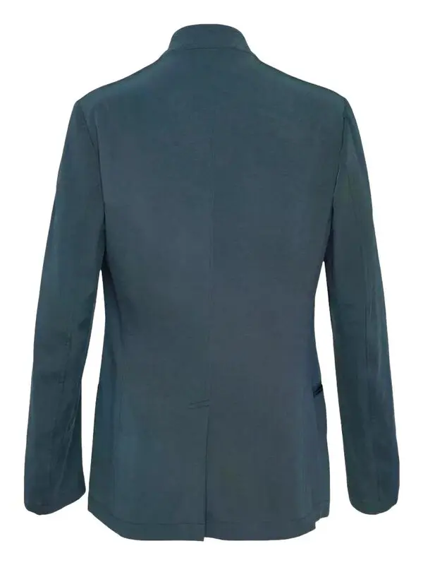 Y’s Stand-collar Wrap Blazer - Blue